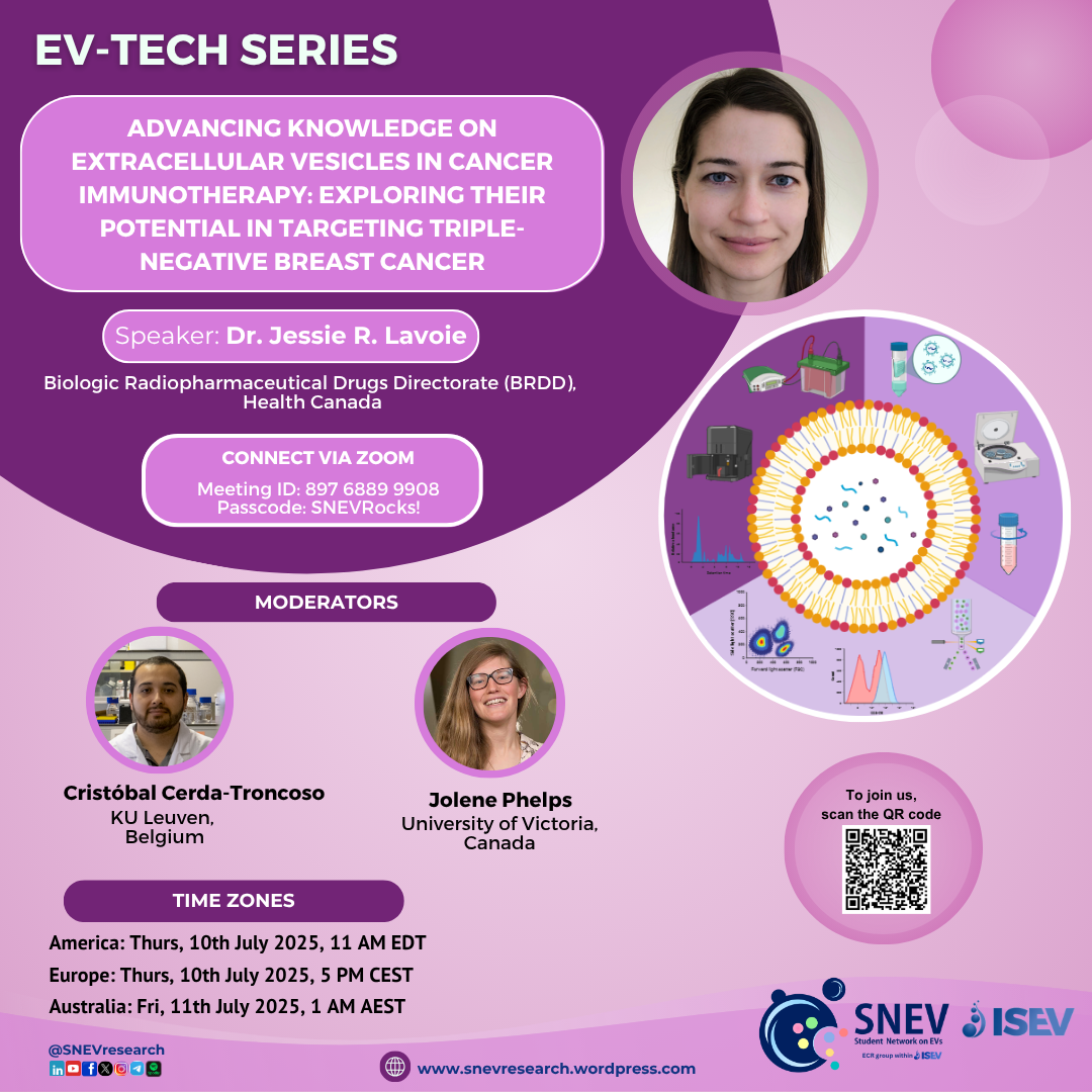 SNEV Talk: Advancing Knowledge On Extracellular Vesicles in Cancer Immunotherapy: Exploring ...